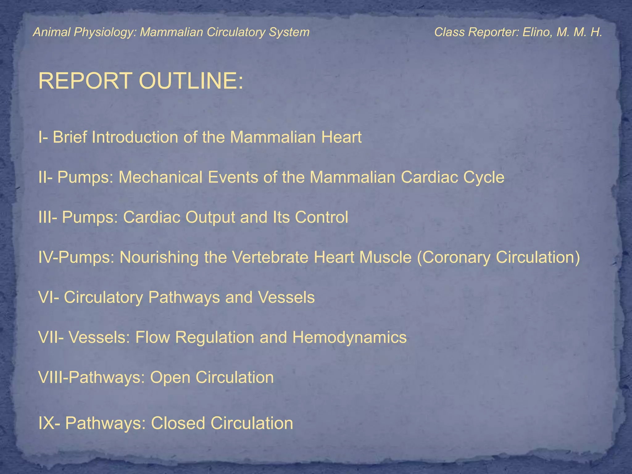 Mammalian Circulatory system | PPT