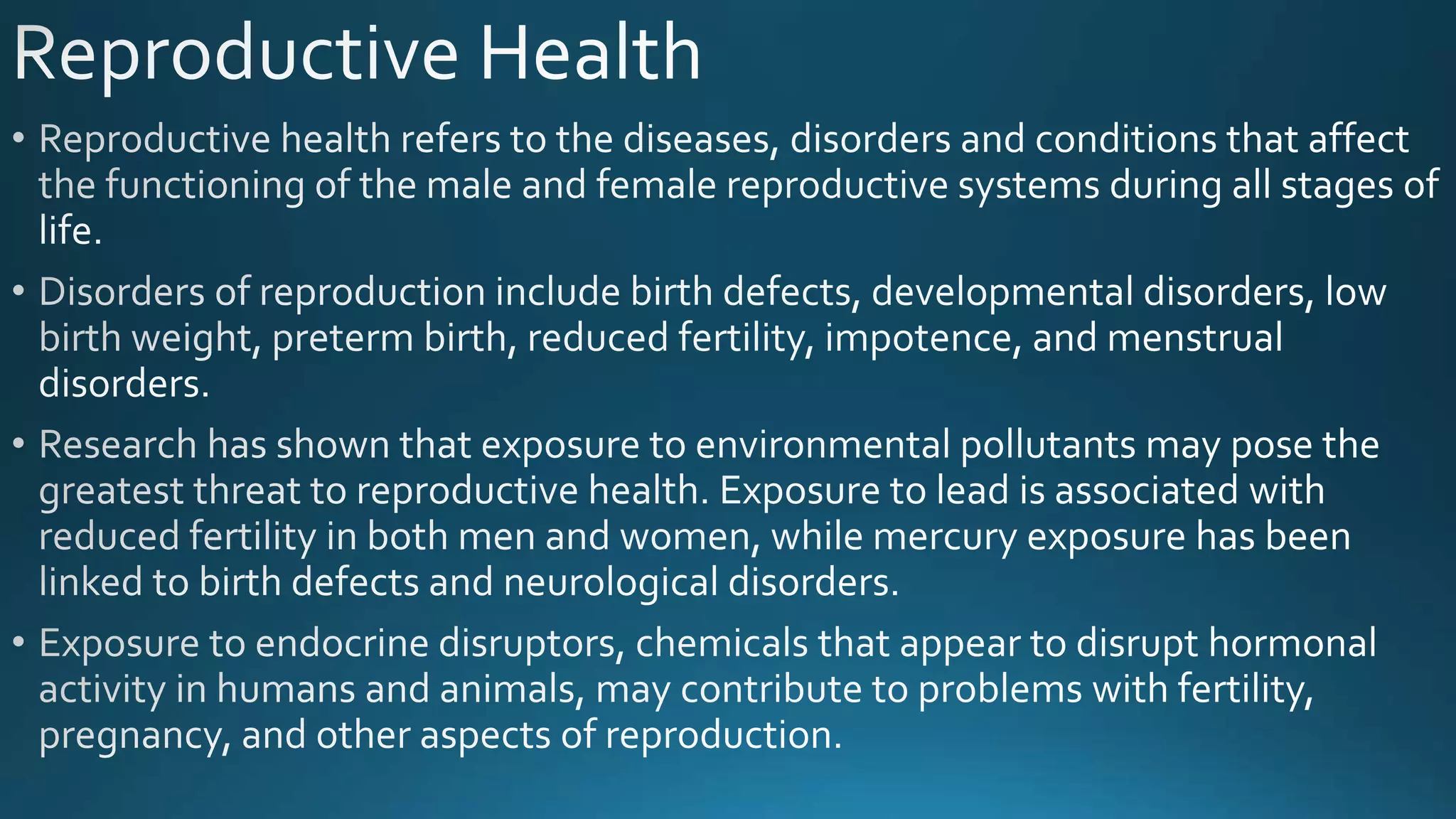 Mammalian reproductive physiology: REPRODUCTIVE DYSFUNCTIONS ...