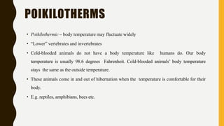 Mammalian winter sleep behavior hibernation | PPTX