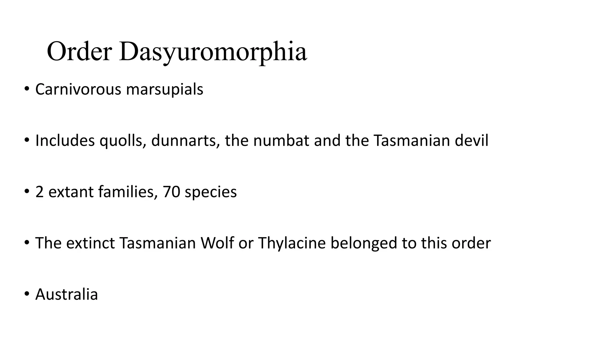 Class - Mammalia, mammals classification | PDF