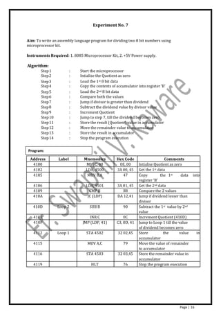 Microprocessor Lab Manual by Er. Swapnil V. Kaware | PDF | Operating ...