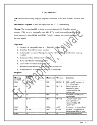 Microprocessor Lab Manual by Er. Swapnil V. Kaware | PDF | Operating ...