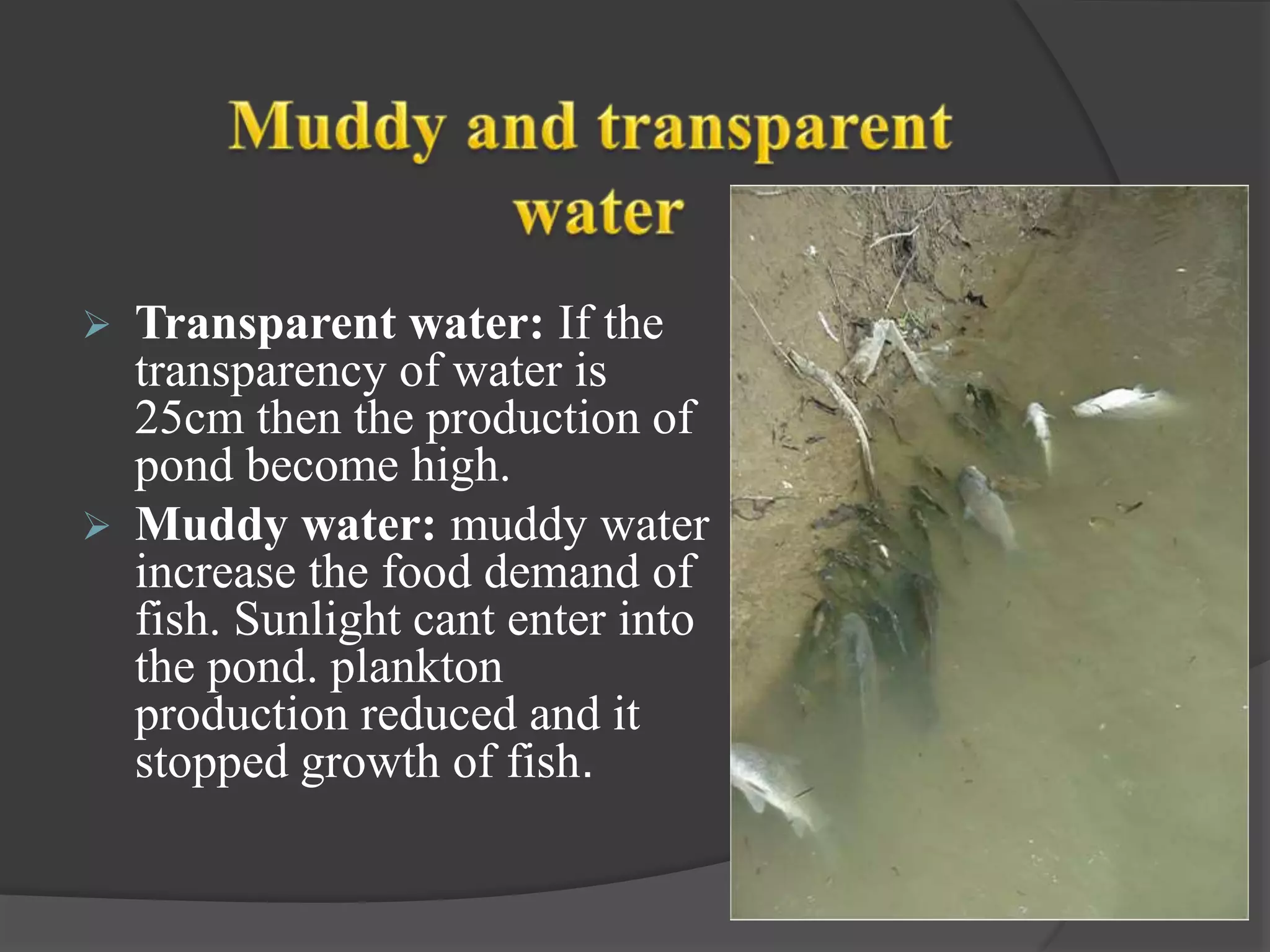 physical and chemical parameters of water for fish pond | PPTX