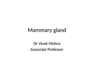 mammary glands pectoral region breast anatomy | PPTX