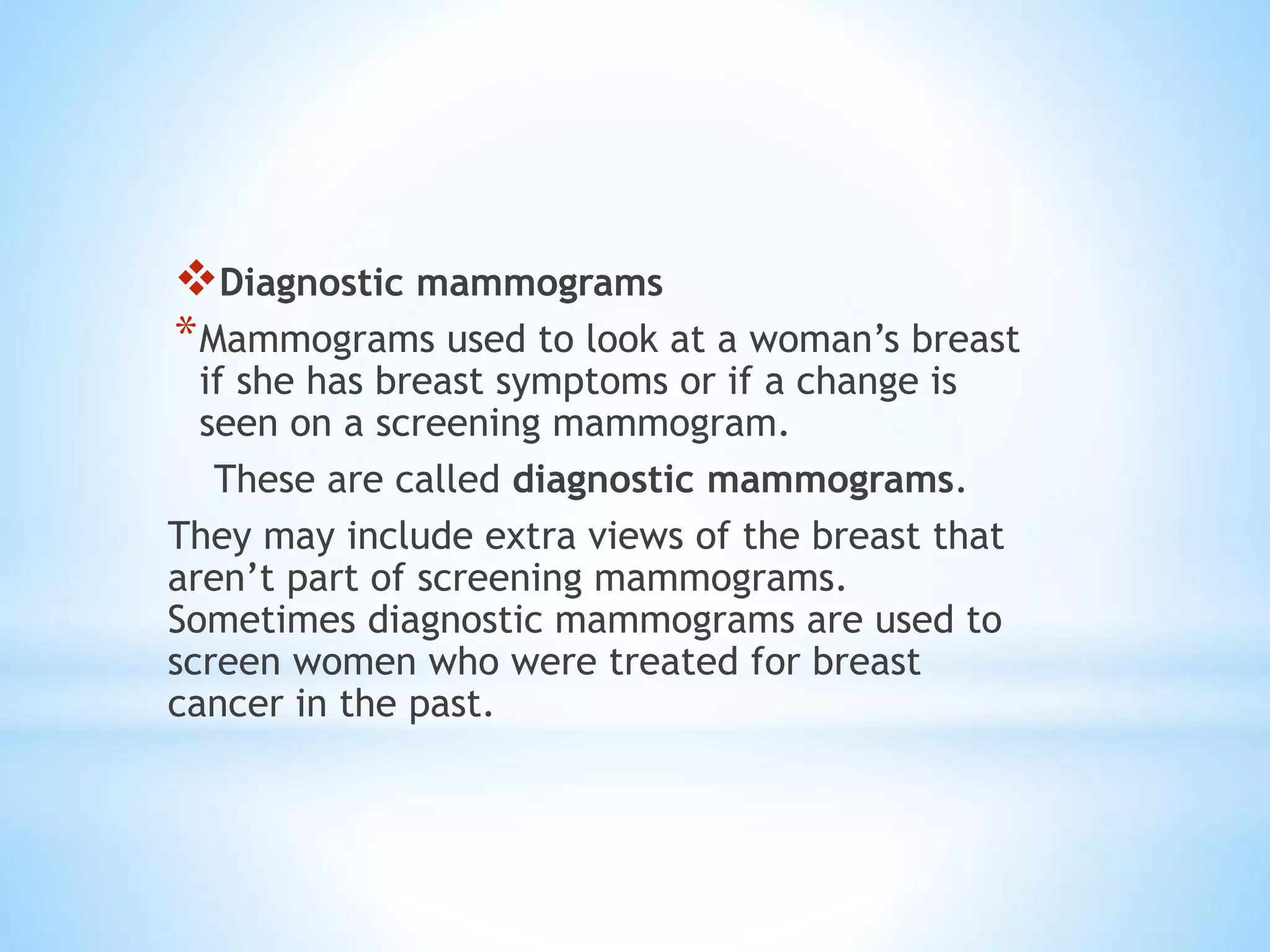 Role of mammography and MRI in Breast disorders | PPTX