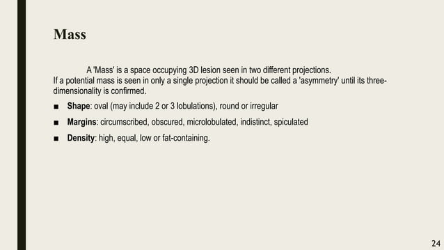 Mammogram and BI-RADS classification .pptx