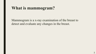 Mammogram and BI-RADS classification .pptx