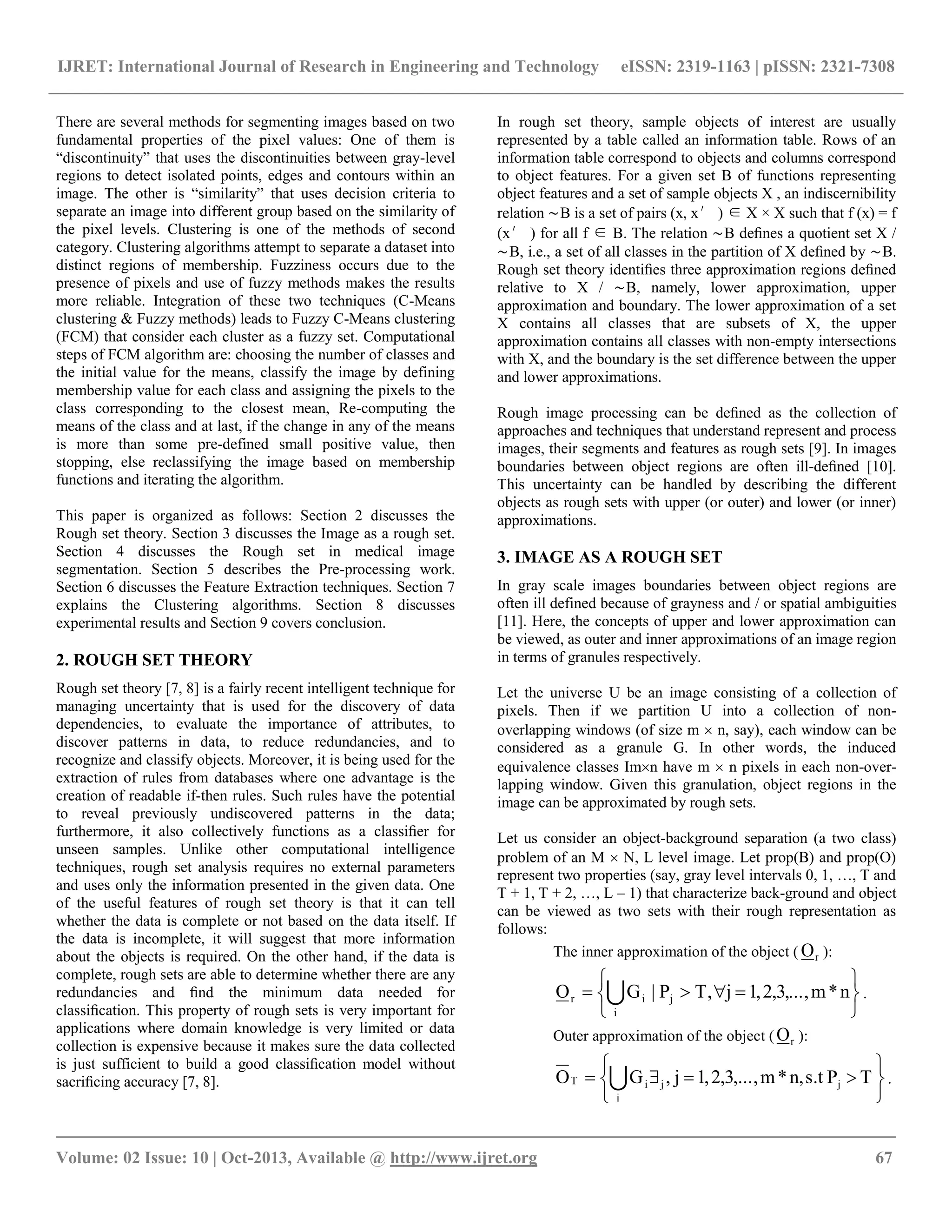 Mammogram Image Segmentation Using Rough Clustering Pdf