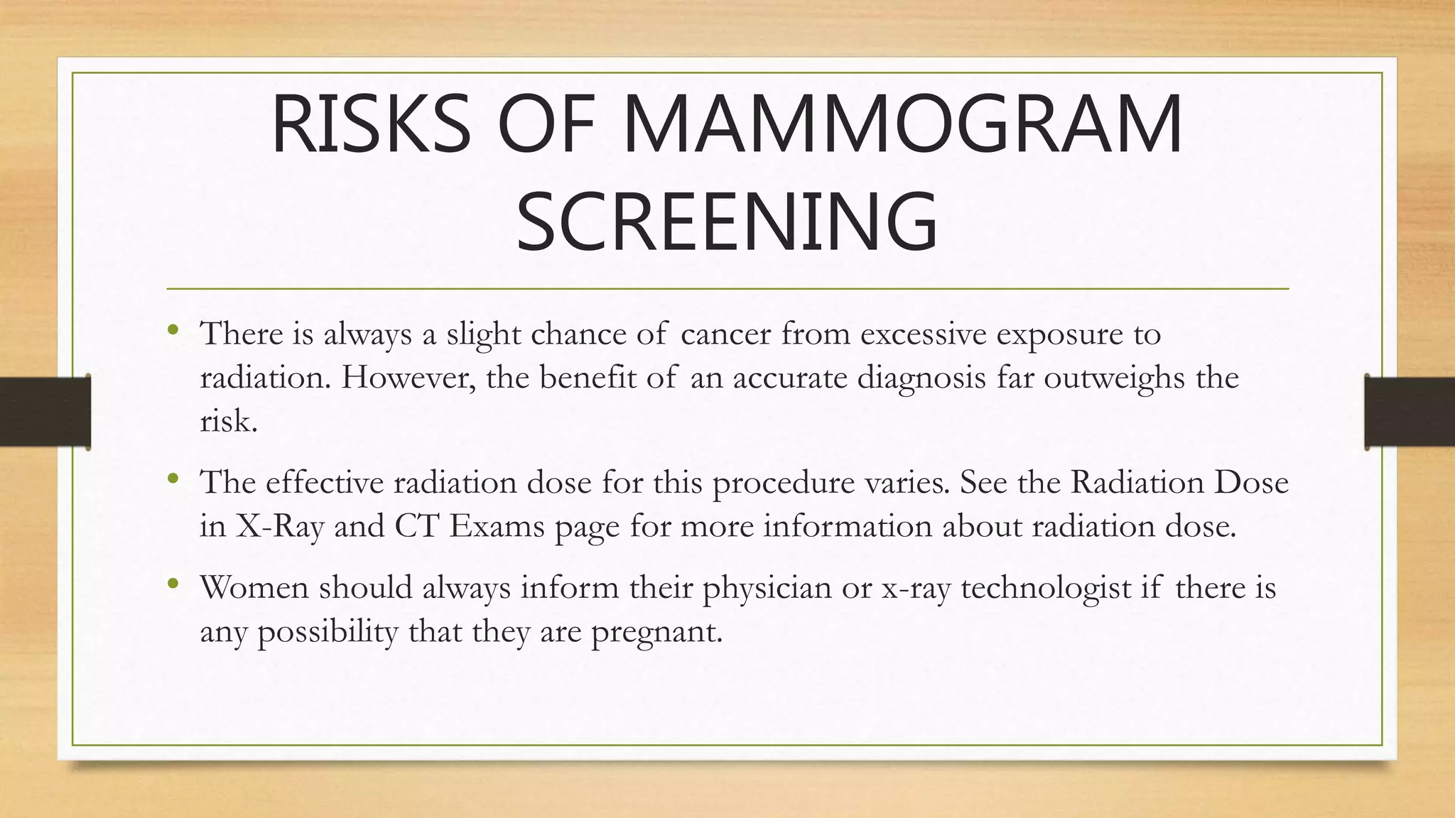 Mammogram Screening | PPTX