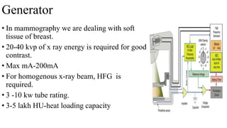 Mammographic equipment and its advancement | PPTX