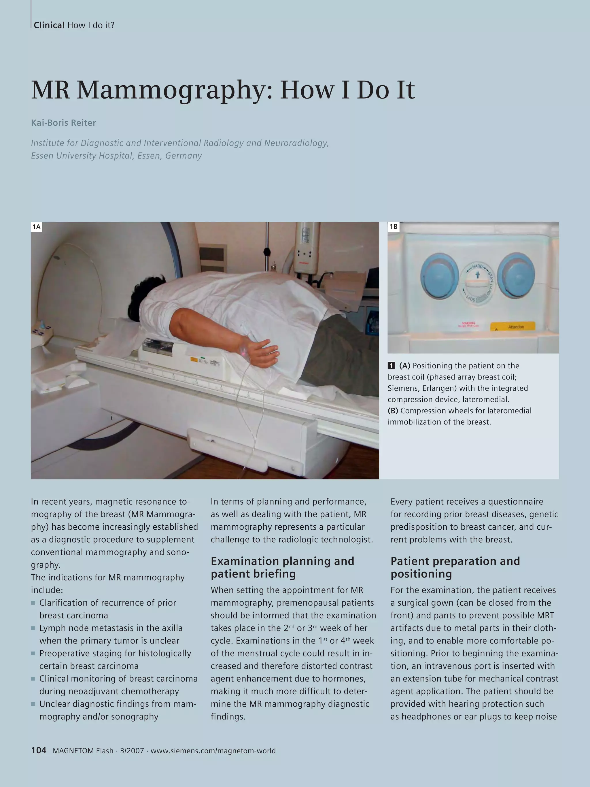 Mammography Protocol - SIEMENS | PDF