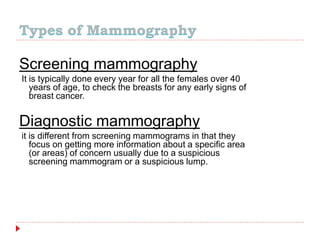 A Brief Overview of Mammography | PPTX