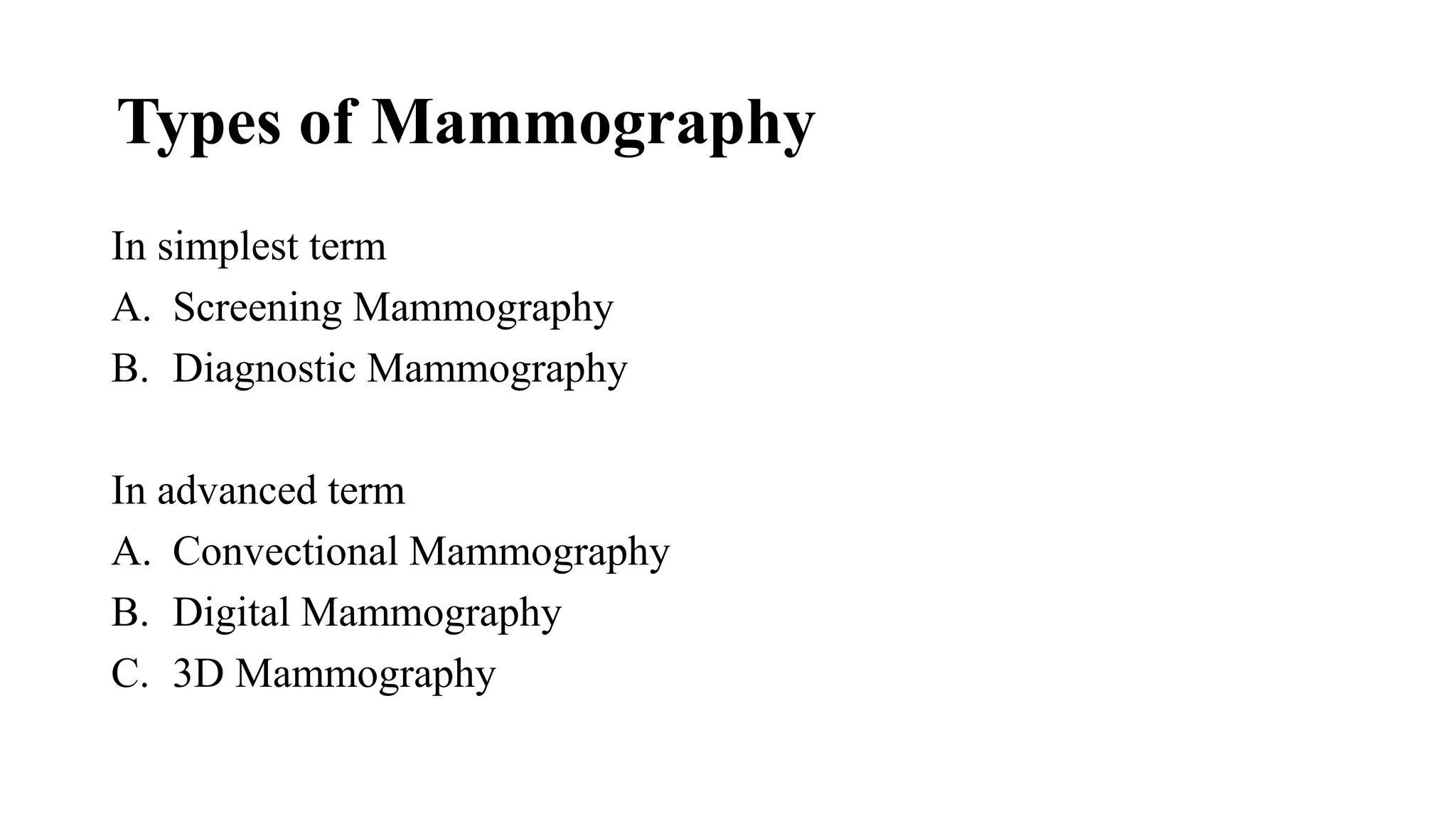Mammography | PPTX