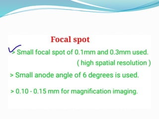 Mammography: X-Ray Tube Design, Image Acquisition Techniques, and ...