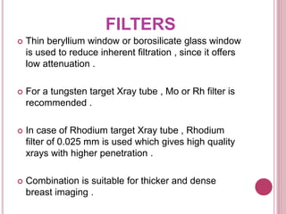 Mammography physics and technique | PPTX