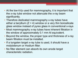 Mammography: Physics, Technique and Application | PPTX