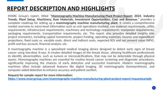 Mammography Machine Manufacturing Plant Project Report | PPT