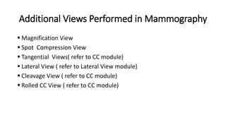 Mammography Positioning Technique for Additional Views | PPTX