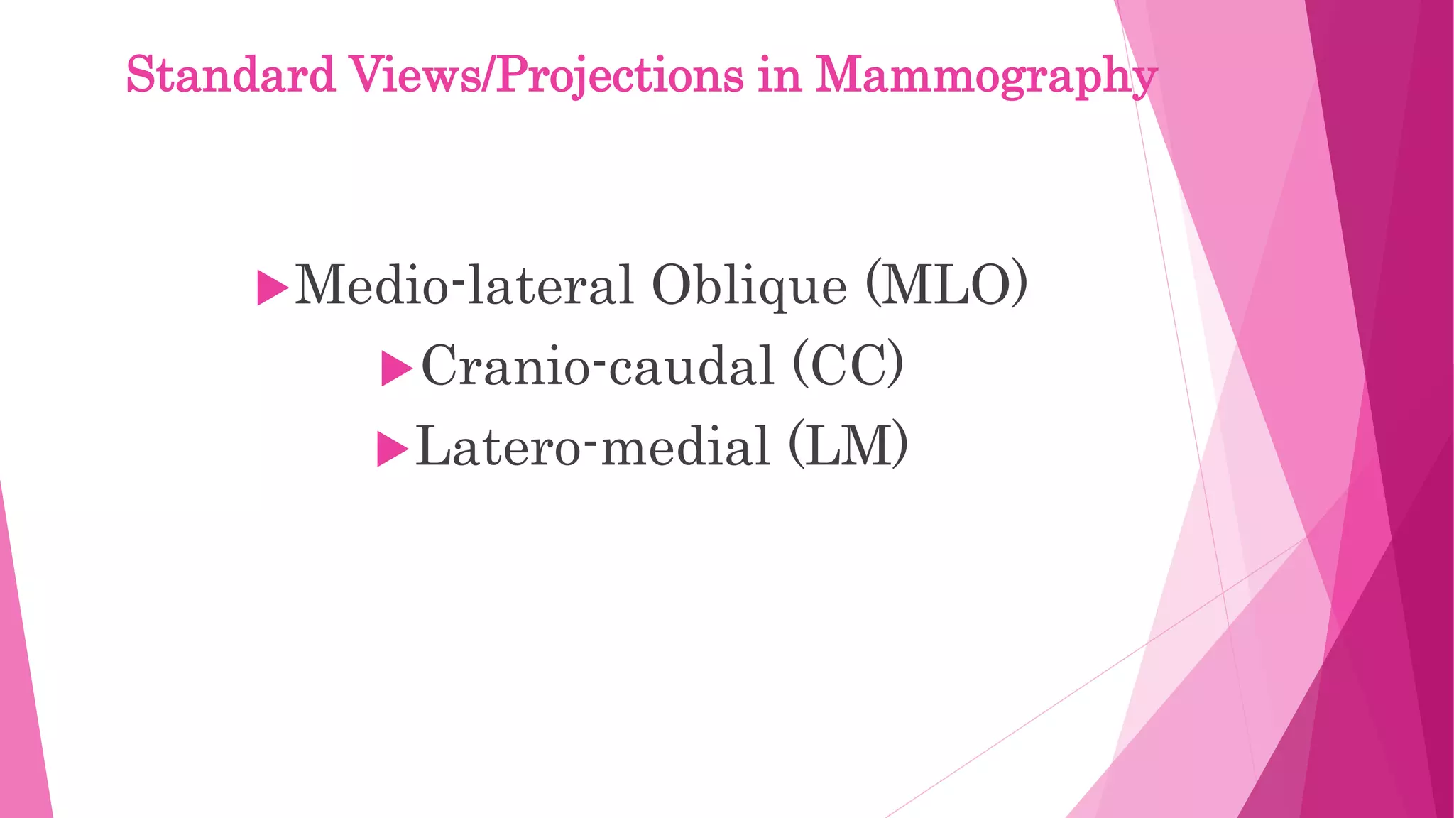 Mammography positioning technique for Cranio Caudal (CC) | PPTX