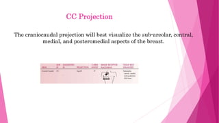 Mammography positioning technique for Cranio Caudal (CC) | PPTX