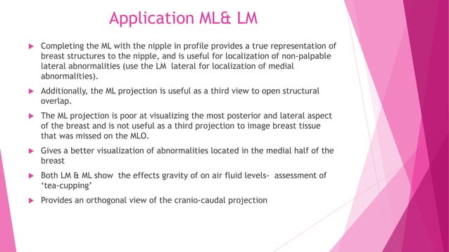 Mammography positioning technique for Lateral Views (LM/ML) | PPTX ...