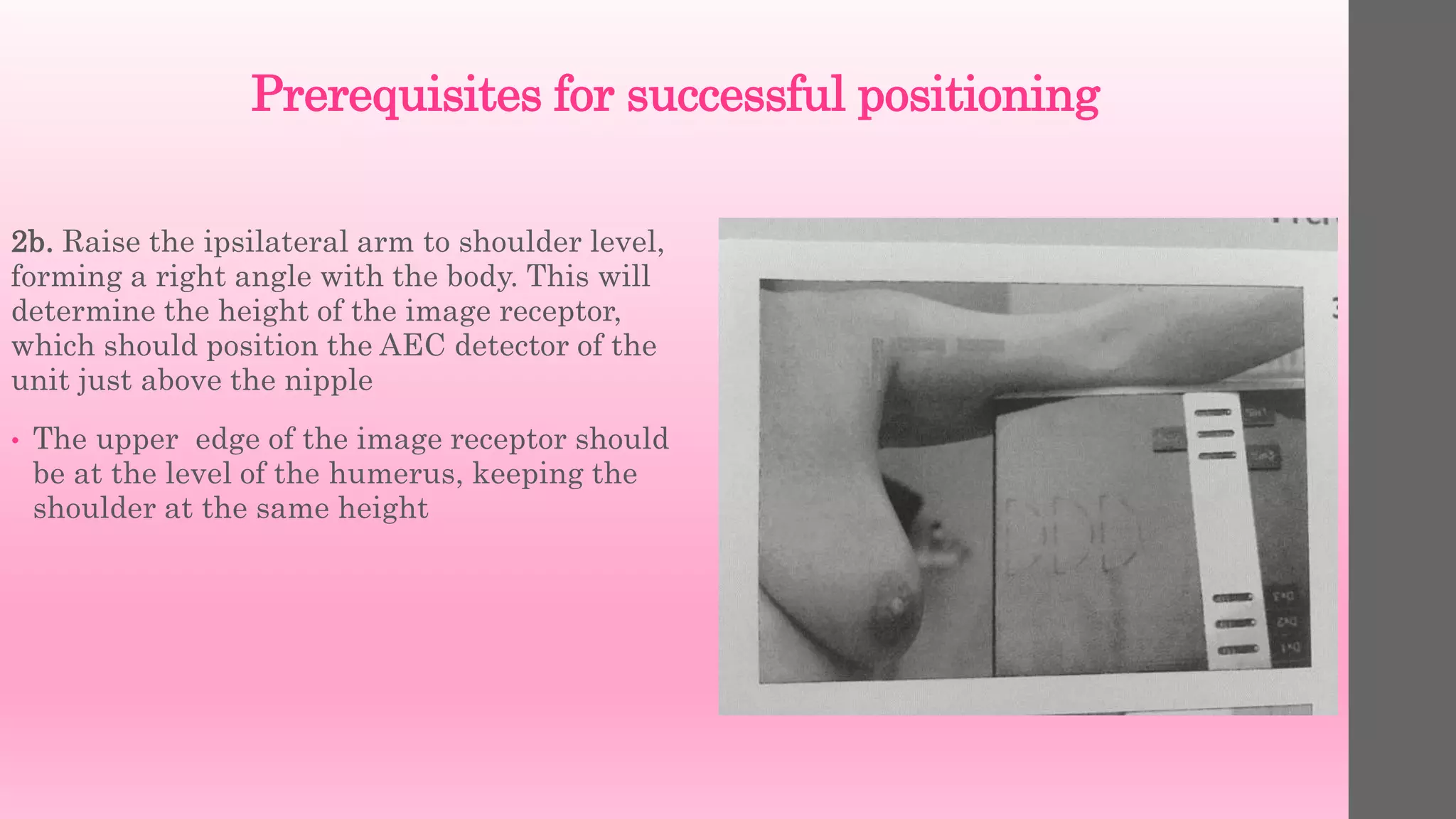 Mammography positioning technique for MLO View | PPTX