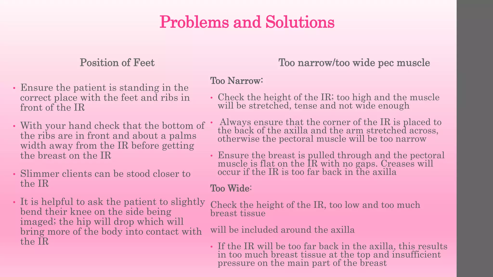 Mammography positioning technique for MLO View | PPTX
