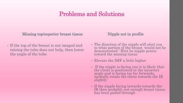 Mammography positioning technique for MLO View | PPTX | Death, Injury ...