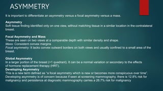 Mammography -A ppt bt J K PATIL, Prof,dept of radiology | PPTX