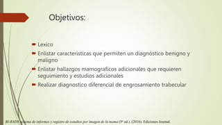 caracteristicas benignas y malignas en las diferentes lesiones ...