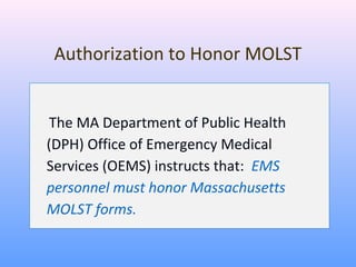 MA MOLST Training PowerPoint | PPT