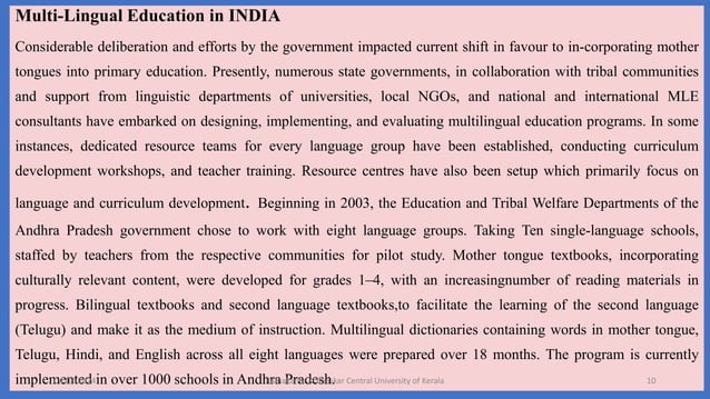 multilingual education in India:Language Barriers and Tribal Education ...