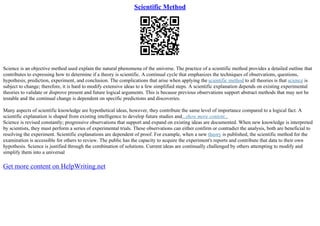 M & M Scientific Method | PPT