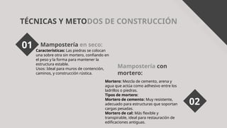 CARACTERISTICAS DE LA MAMPOSTERIA SIMPLE | PPTX