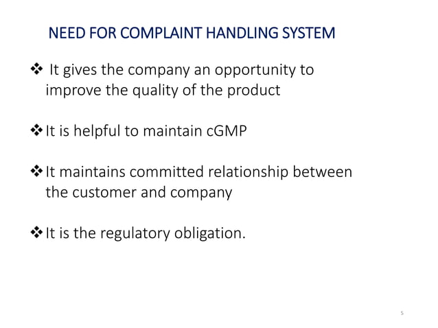 Market Complaint Investigation and Recall | PPTX