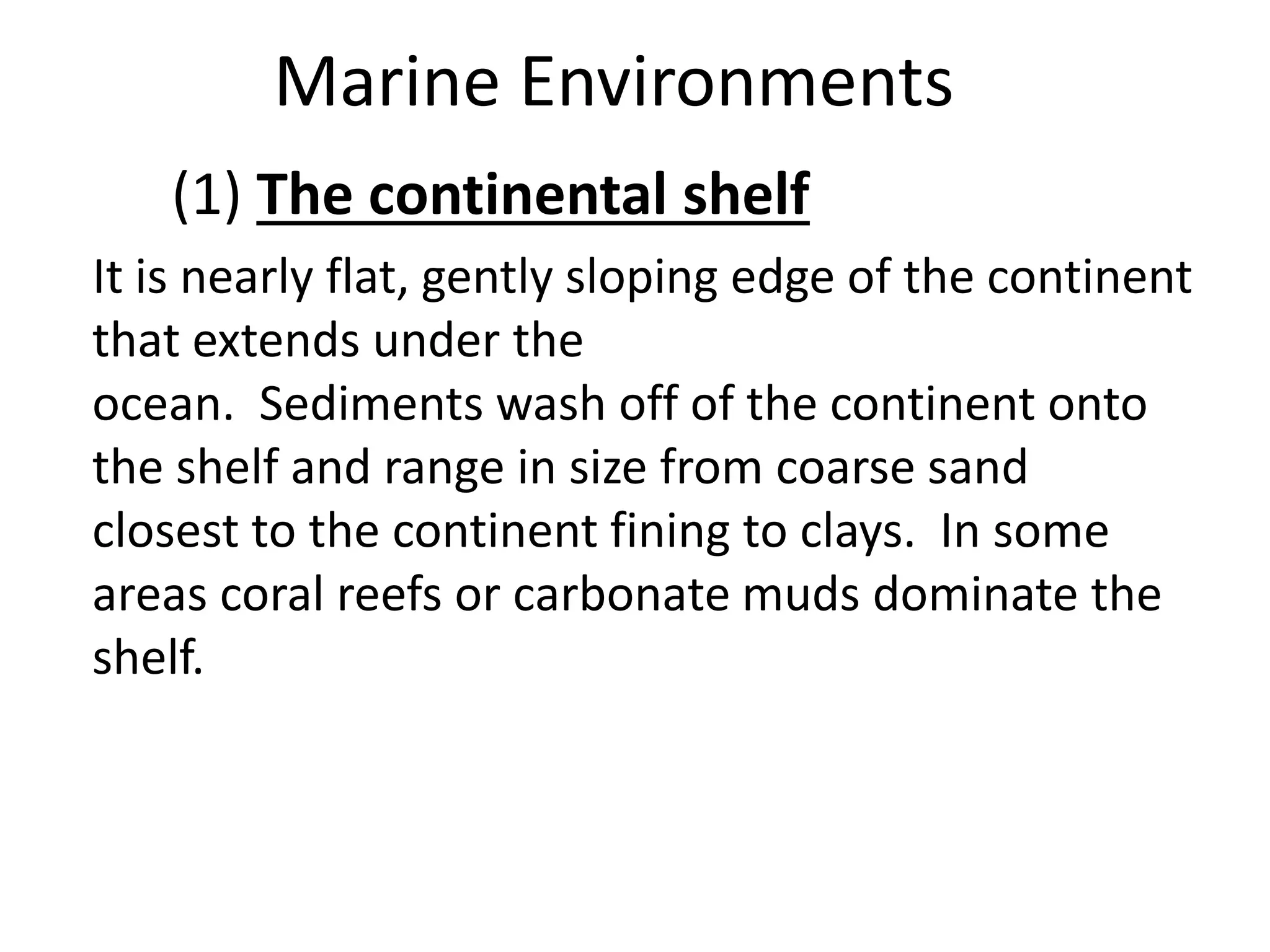 Classification of Marine Depositional Environment | PPTX