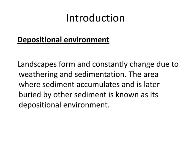 Classification of Marine Depositional Environment | PPTX | Geography ...