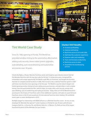 MAM Software: Tint World Case Study | PDF