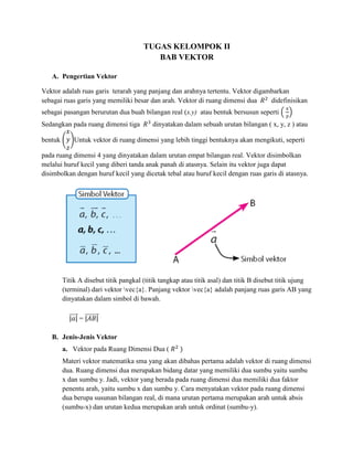 Matematika Vektor Kelompok2 | PDF