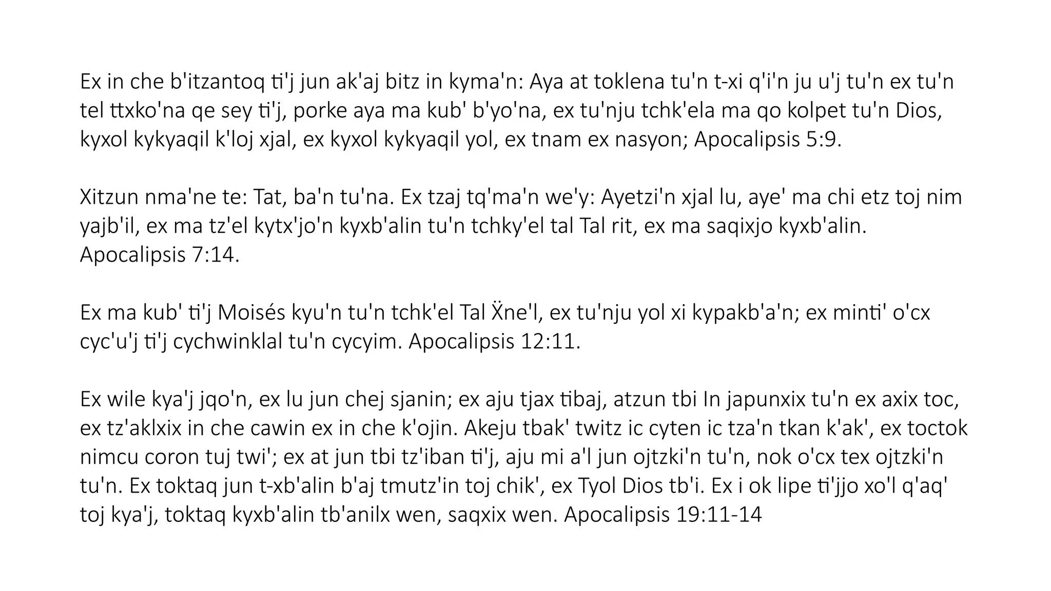 Mam (Toj Qyol) - The Precious Blood of Jesus Christ (Aju tbʼanelxix ...