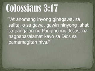 Mamuhay na maka Diyos | PPTX
