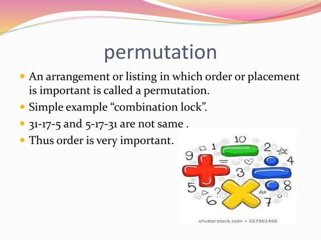 presentation on permutation and combination and number system | PPT