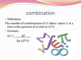 presentation on permutation and combination and number system | PPTX ...