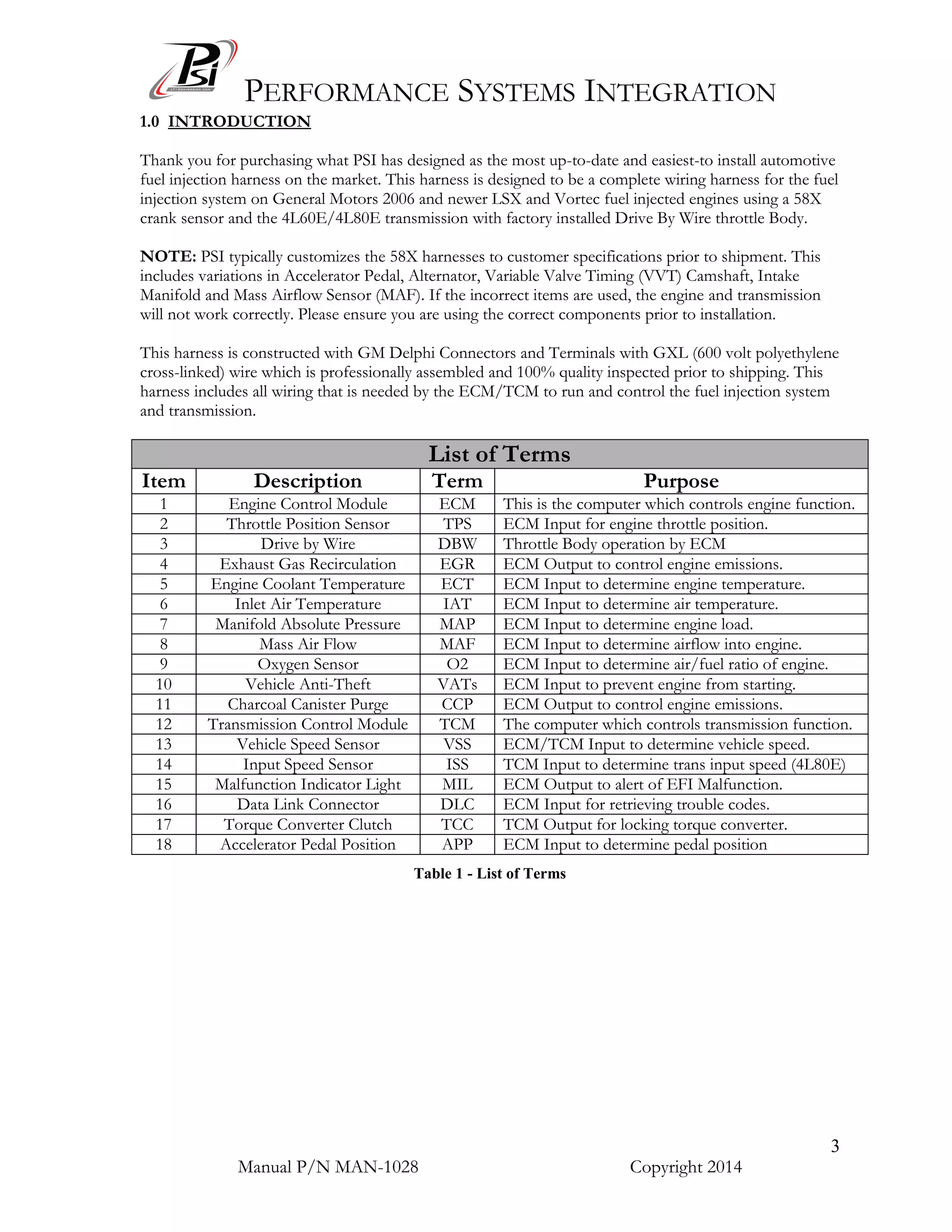 EFI Swap | Automotive Wiring Products Manual for 2006 – Current GEN IV ...