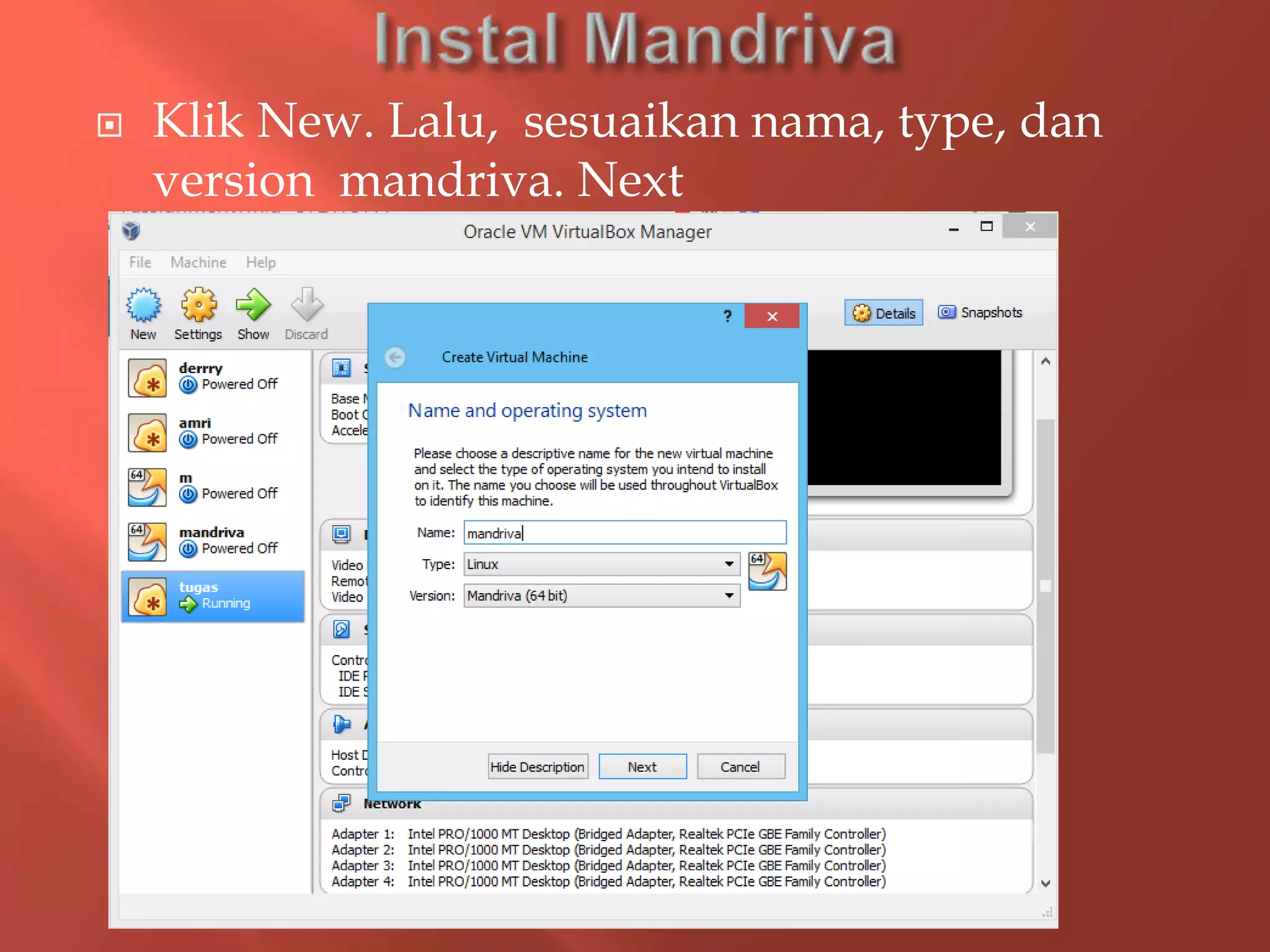 Instalasi Mandriva pada Virtual Box | PPTX