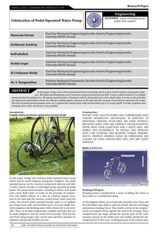 Manual operated centrifugal pump research paper | PDF