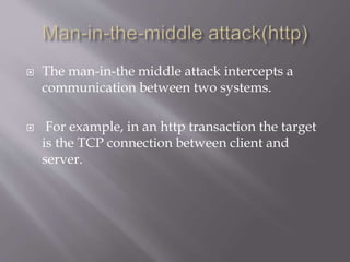 Man in-the-middle attack(http) | PPTX