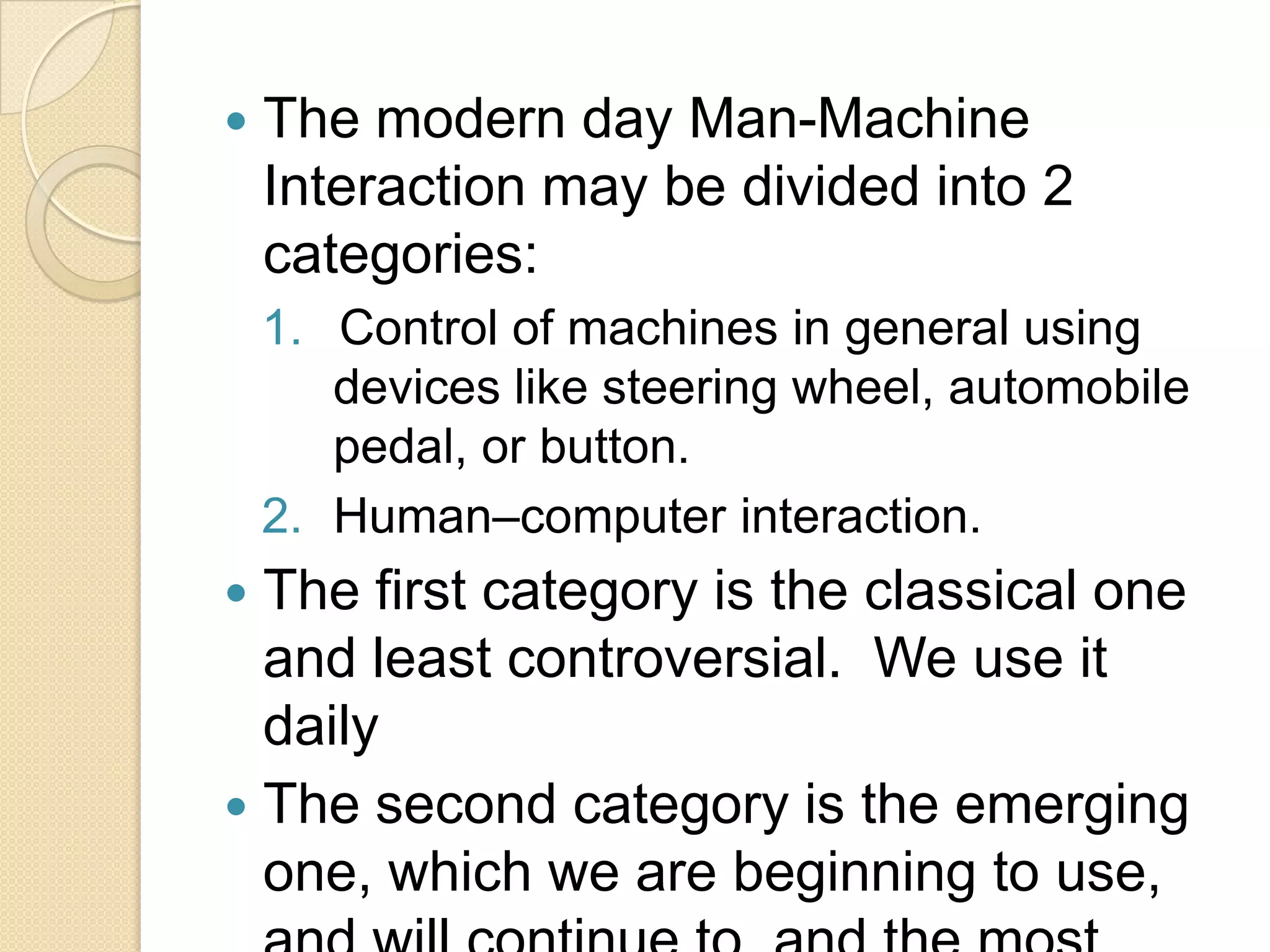 Man machine interaction | PPTX