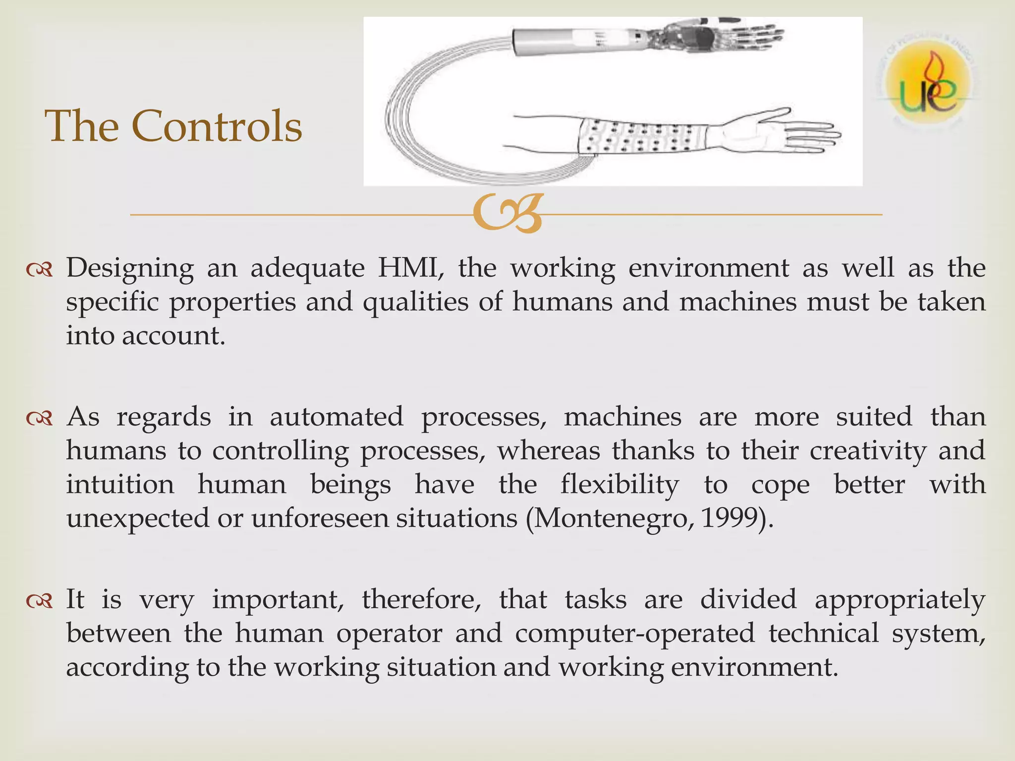 Man machine interface & it’s controls | PPTX