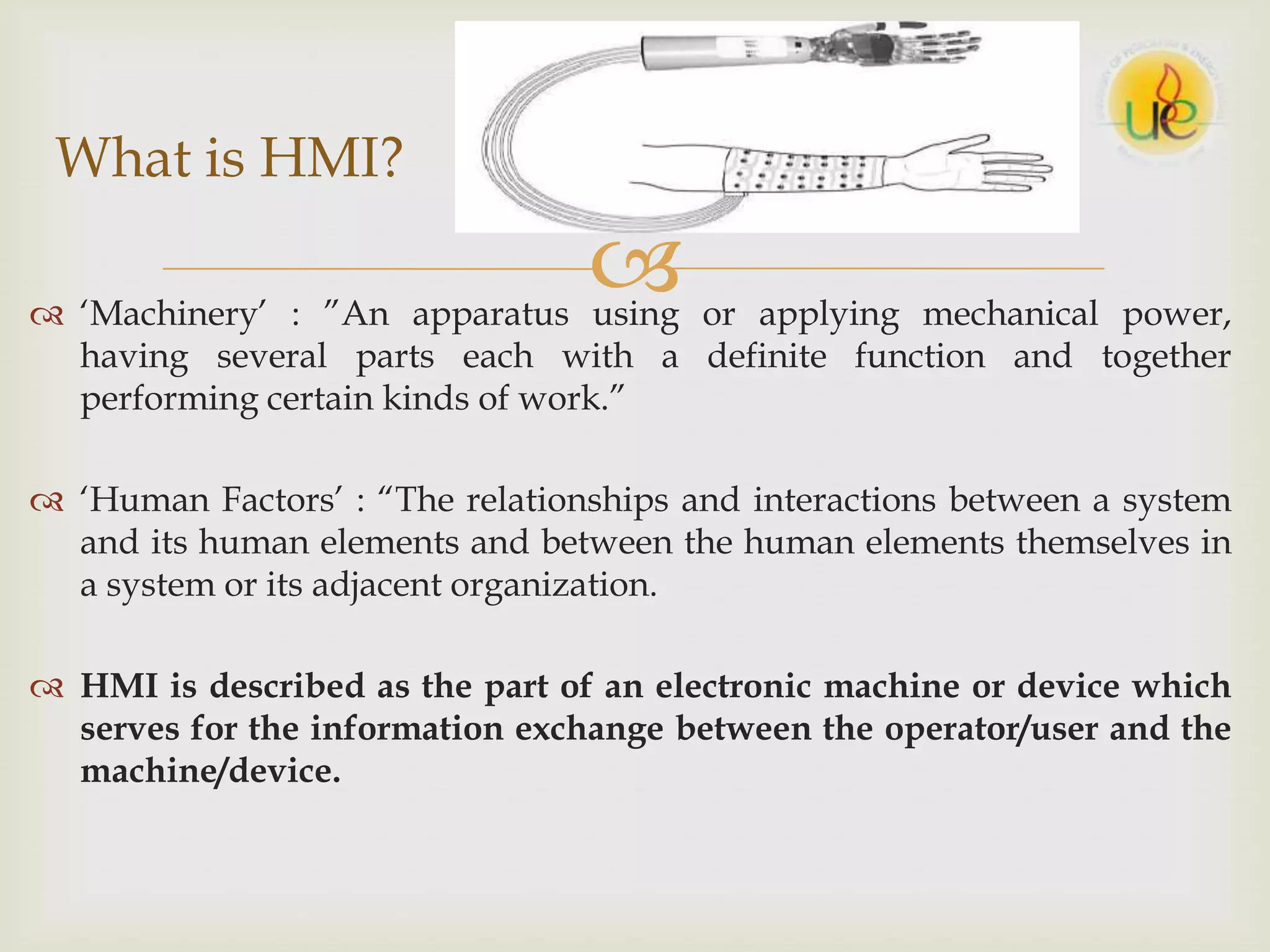 Man machine interface & it’s controls | PPTX